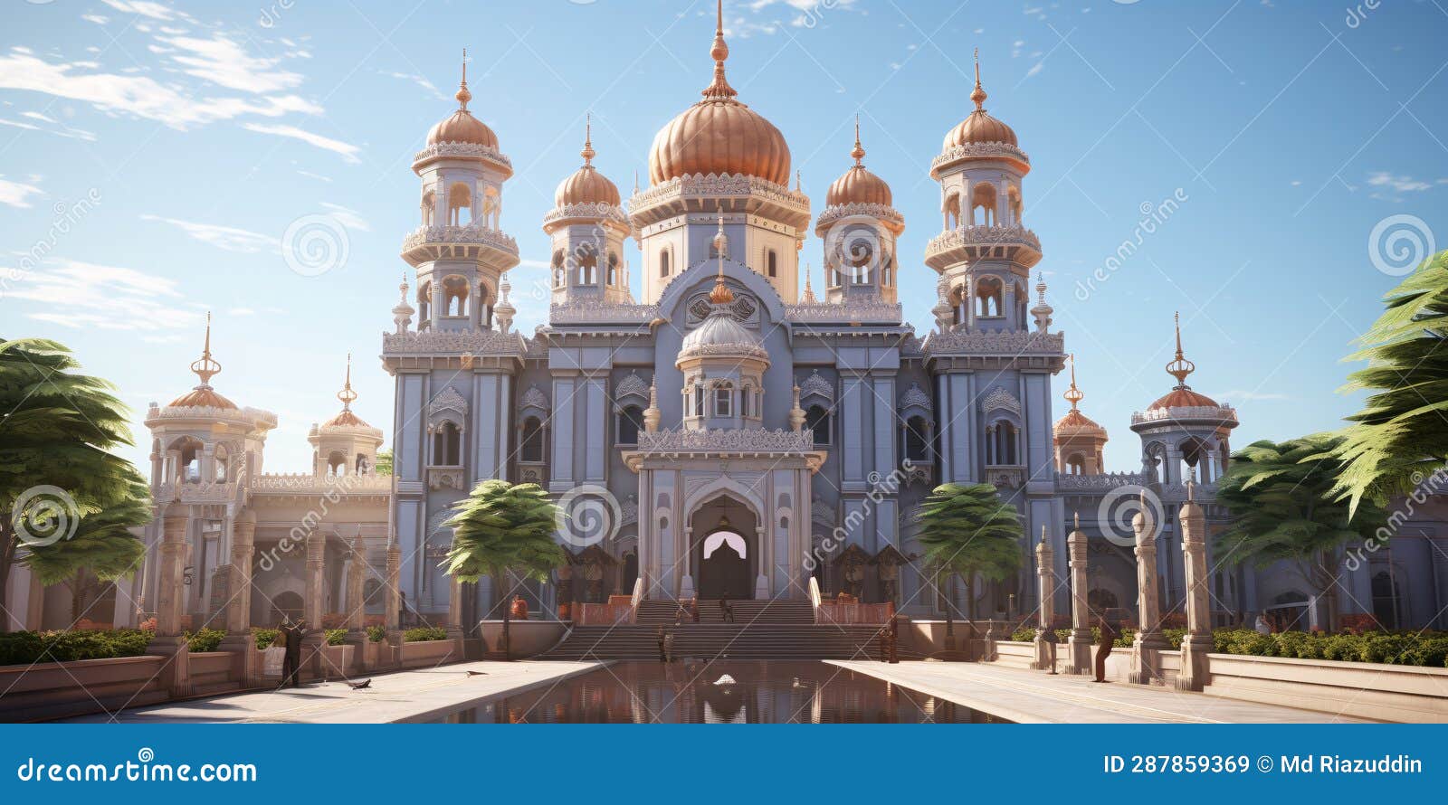 Sikh Gurdwara stock illustration. Illustration of sikh - 287859369