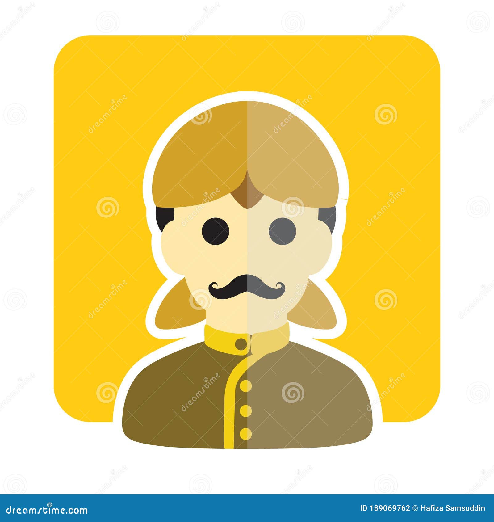 Sikh Man. Vector Illustration Decorative Design Stock Vector ...