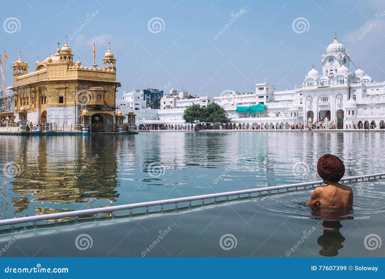 Sikh Pilgrim in Saint Pool in Golden Temple, Amritsar Editorial Stock ...