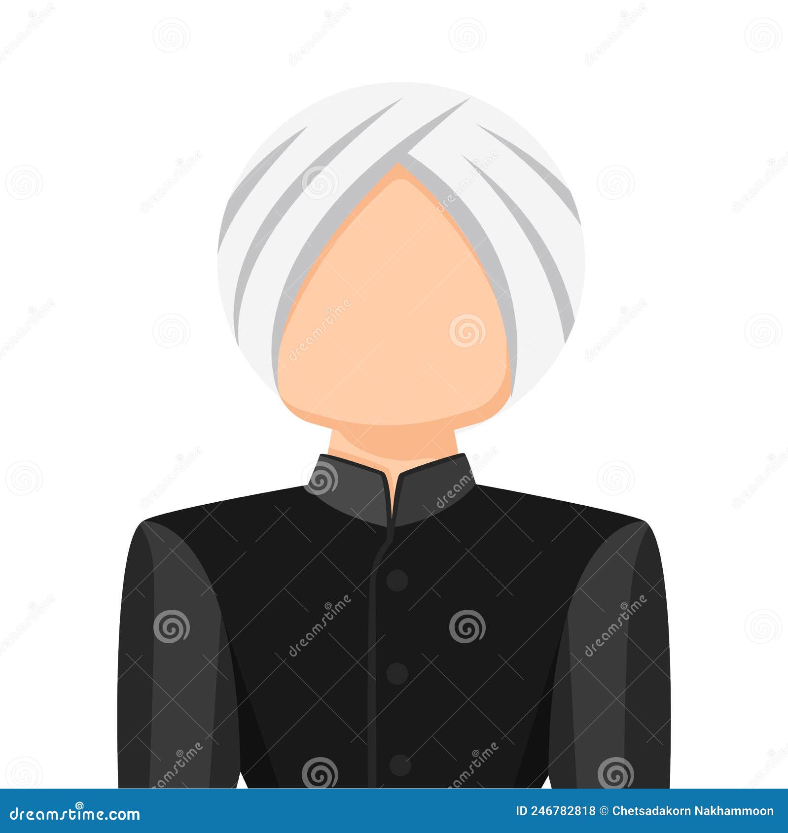 Sikh in Simple Flat Vector. Personal Profile Icon or Symbol Stock ...