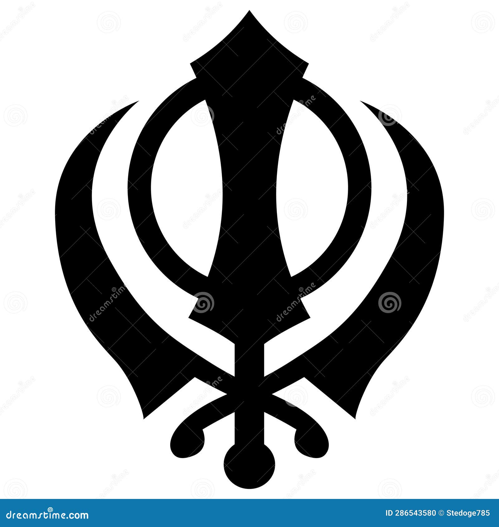 Sikh symbol stock vector. Illustration of mandala, traditional - 286543580