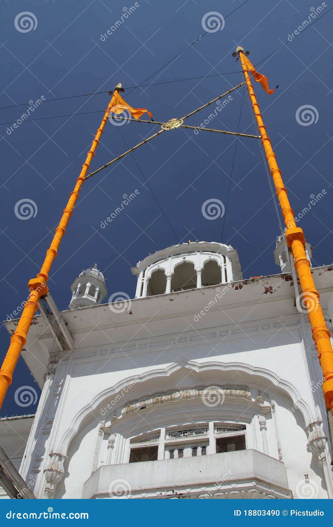 Sikh temple flags stock photo. Image of white, gurudwara - 18803490