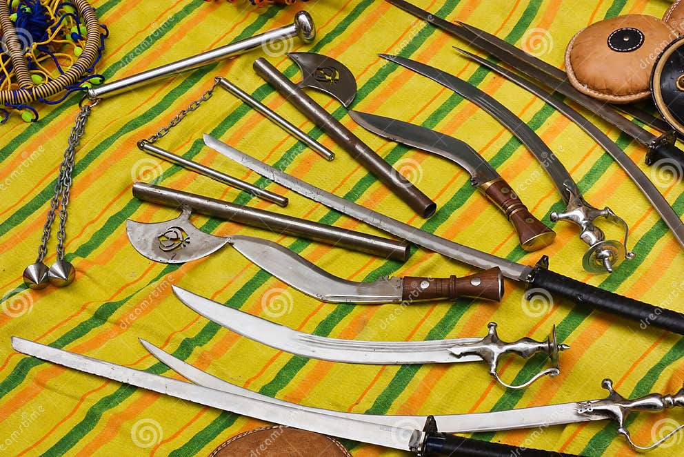 Sikh weapons stock photo. Image of dirk, hatchet, iron - 17677850
