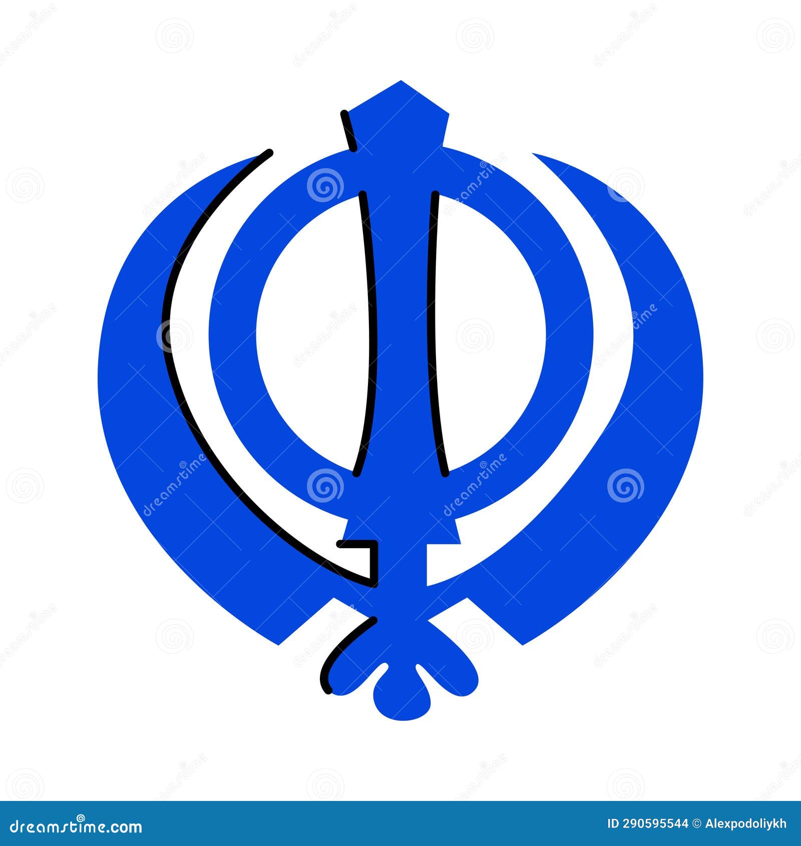 Sikhism Color Concept. Religion Isolated Element. Cartoon Vector ...