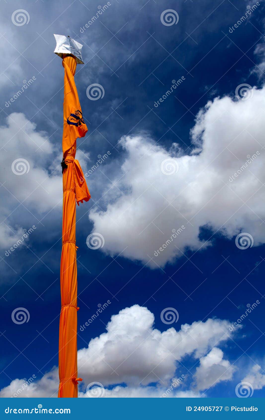 Sikhism holy flag stock image. Image of clouds, religion - 24905727