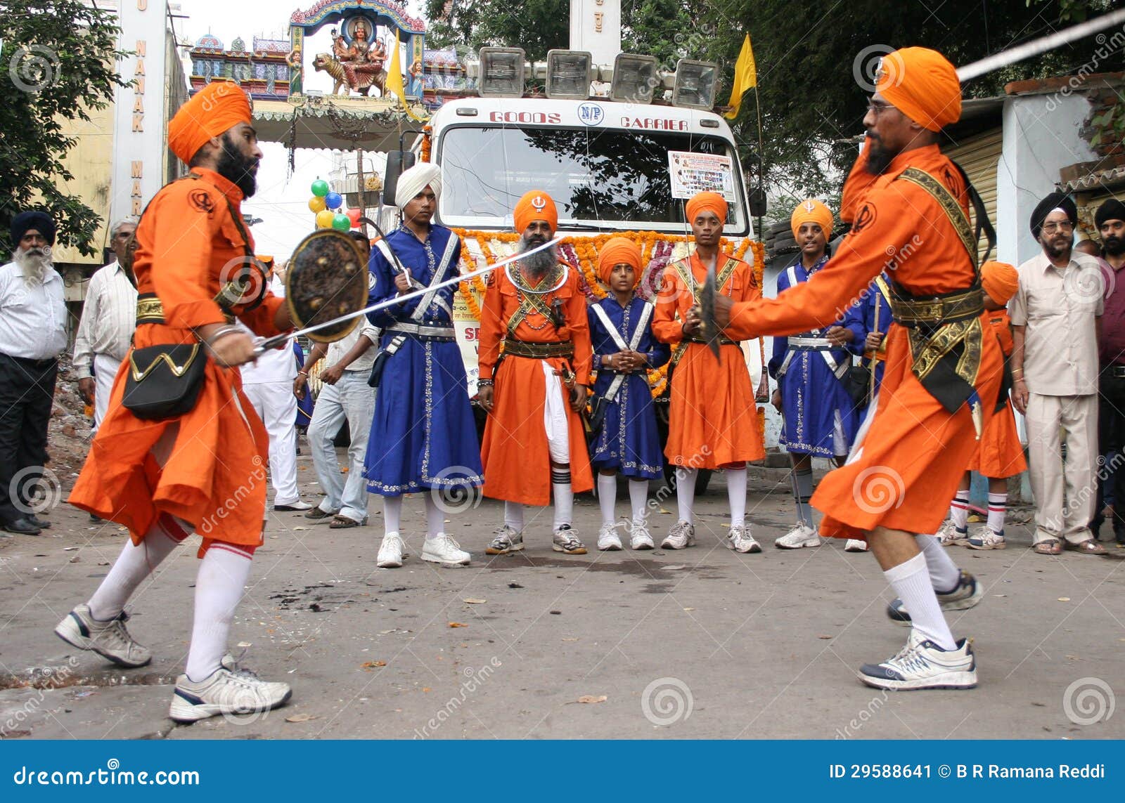 Sikhs in Nagar Keertan Celebrations Editorial Photo - Image of flag ...