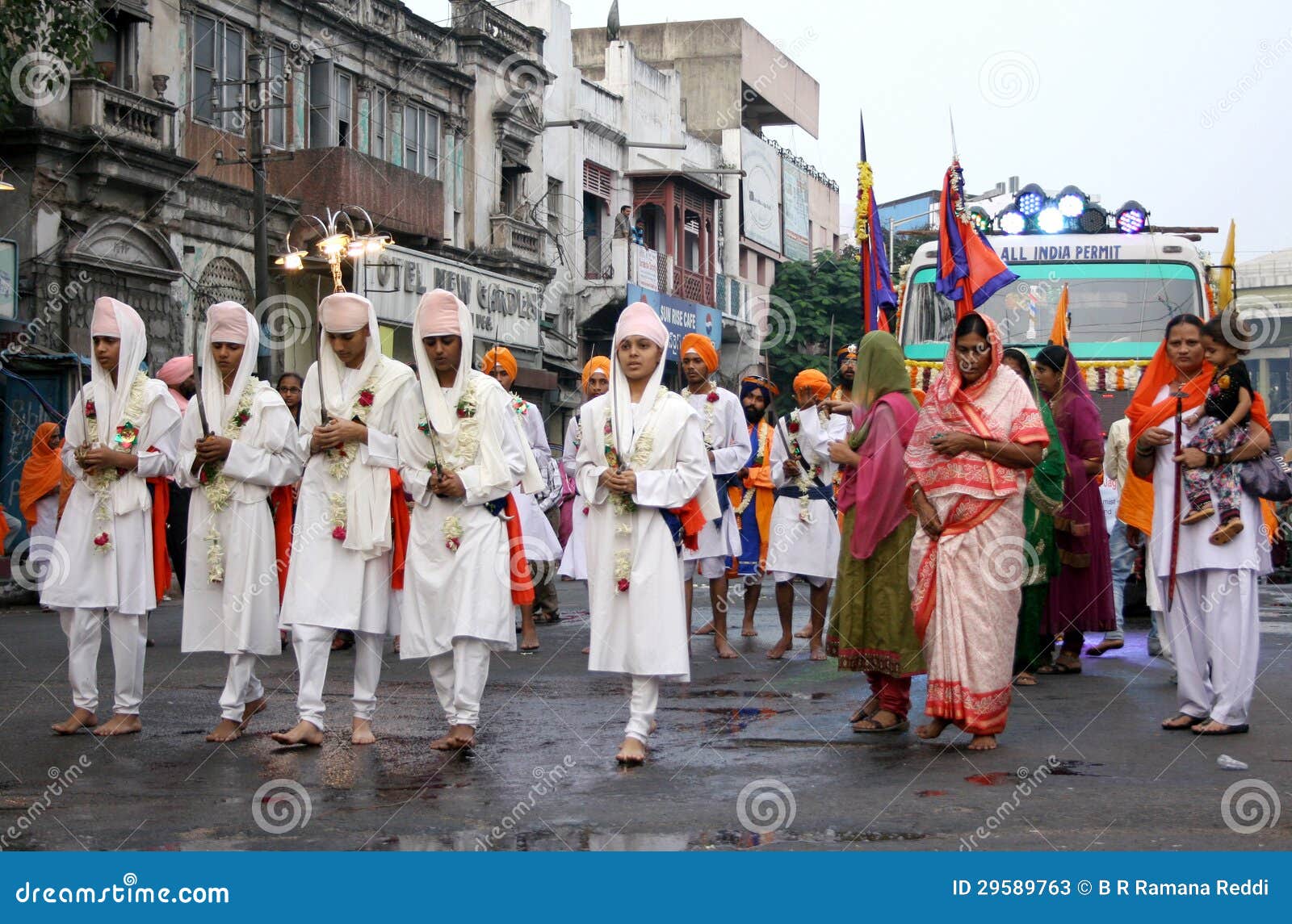 Sikhs in Nagar Keertan Celebrations Editorial Stock Photo - Image of ...