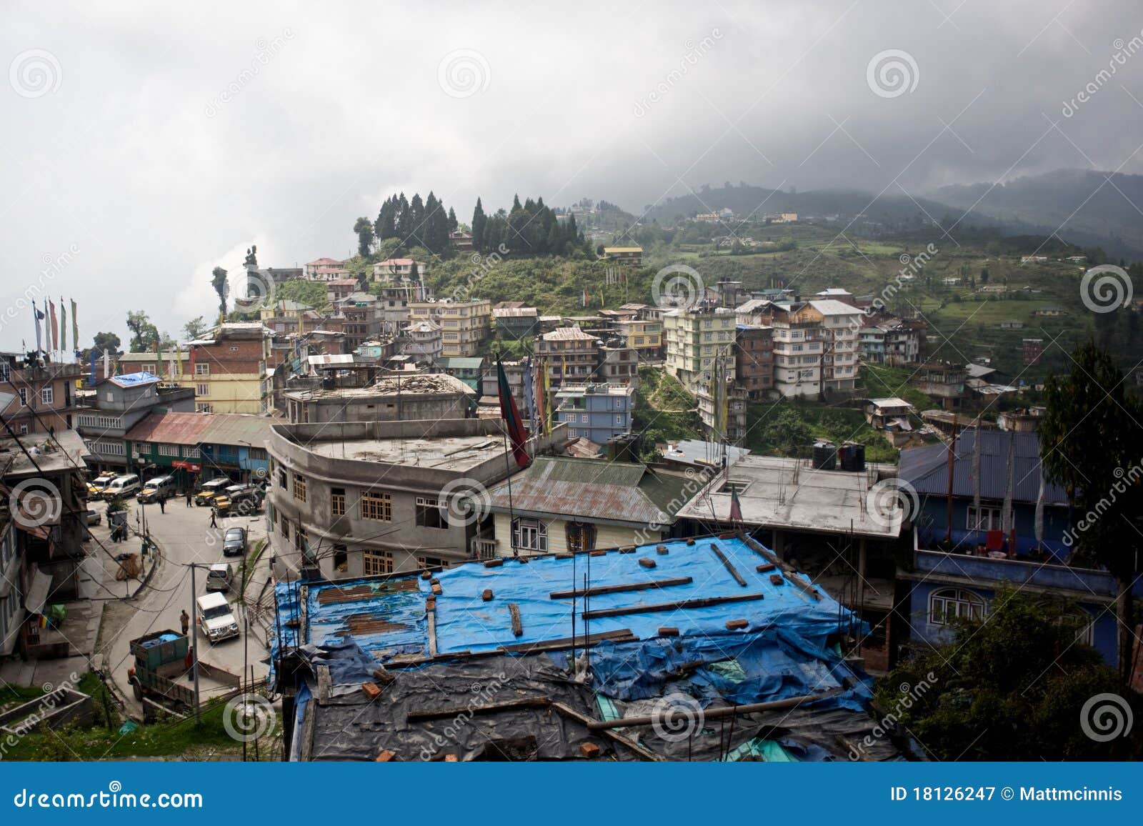Sikkim cityscape stock image. Image of buildings, northern - 18126247