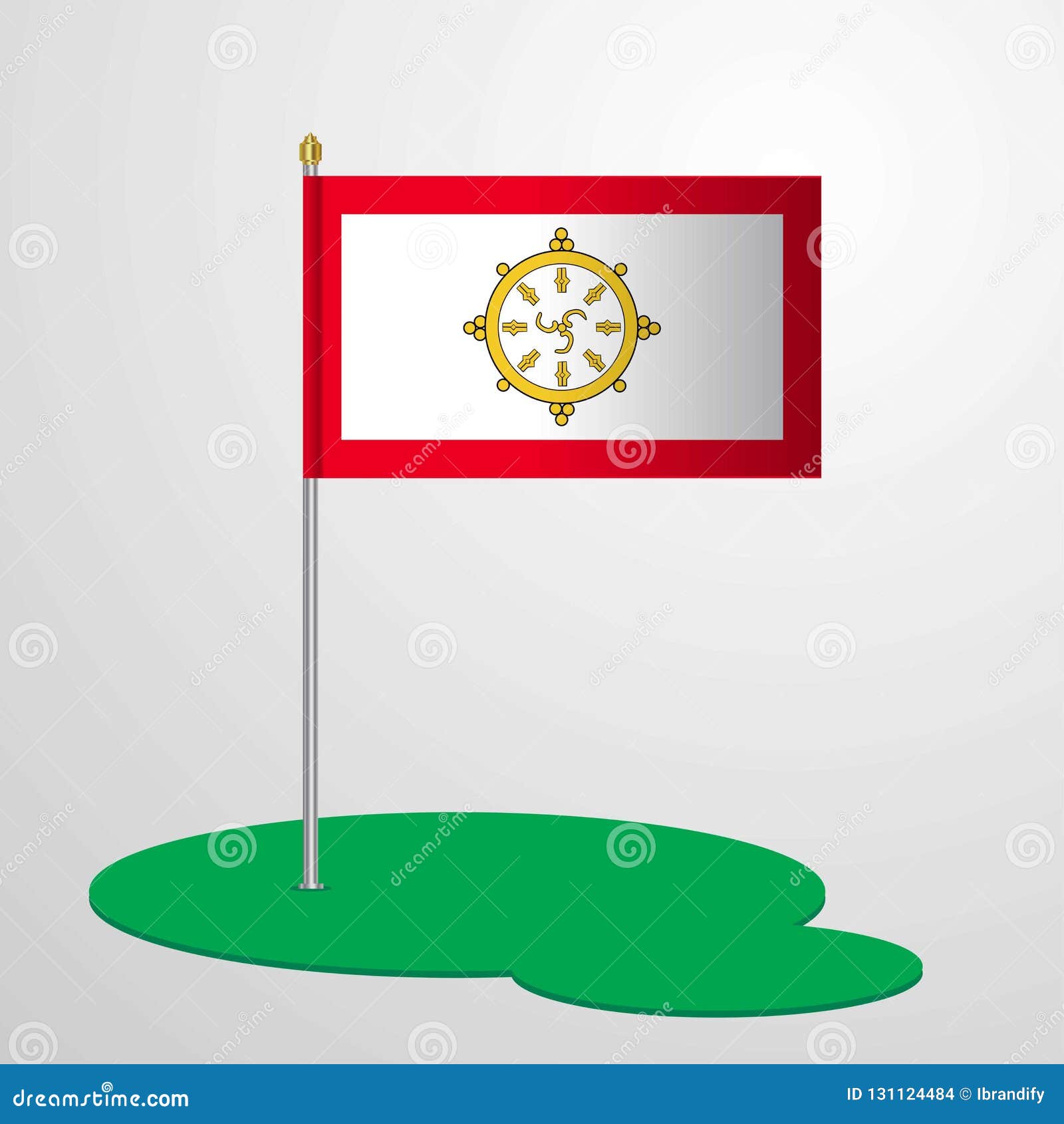 Sikkim Flag Ribbon Banner Design Cartoon Vector | CartoonDealer.com ...