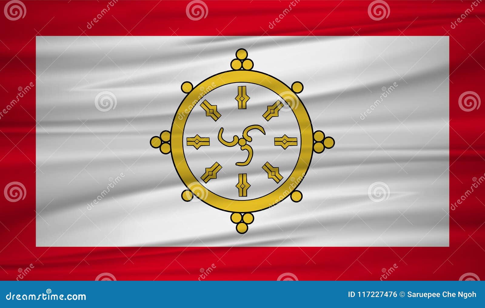 Sikkim Flag Pole Vector Illustration | CartoonDealer.com #131124484