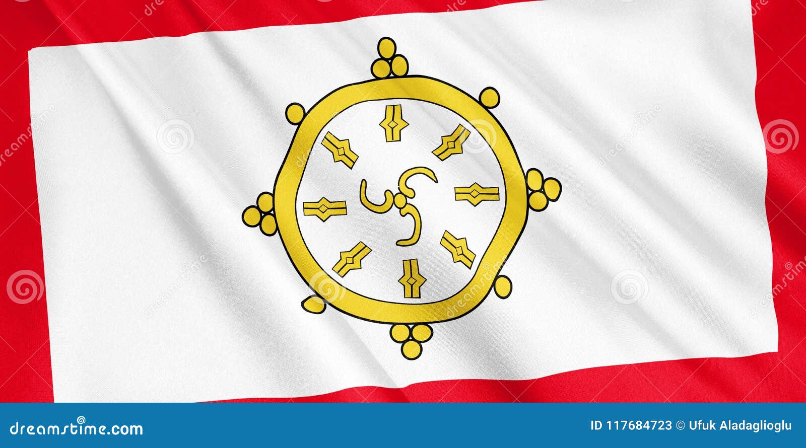 Sikkim Flag Pole Vector Illustration | CartoonDealer.com #131124484