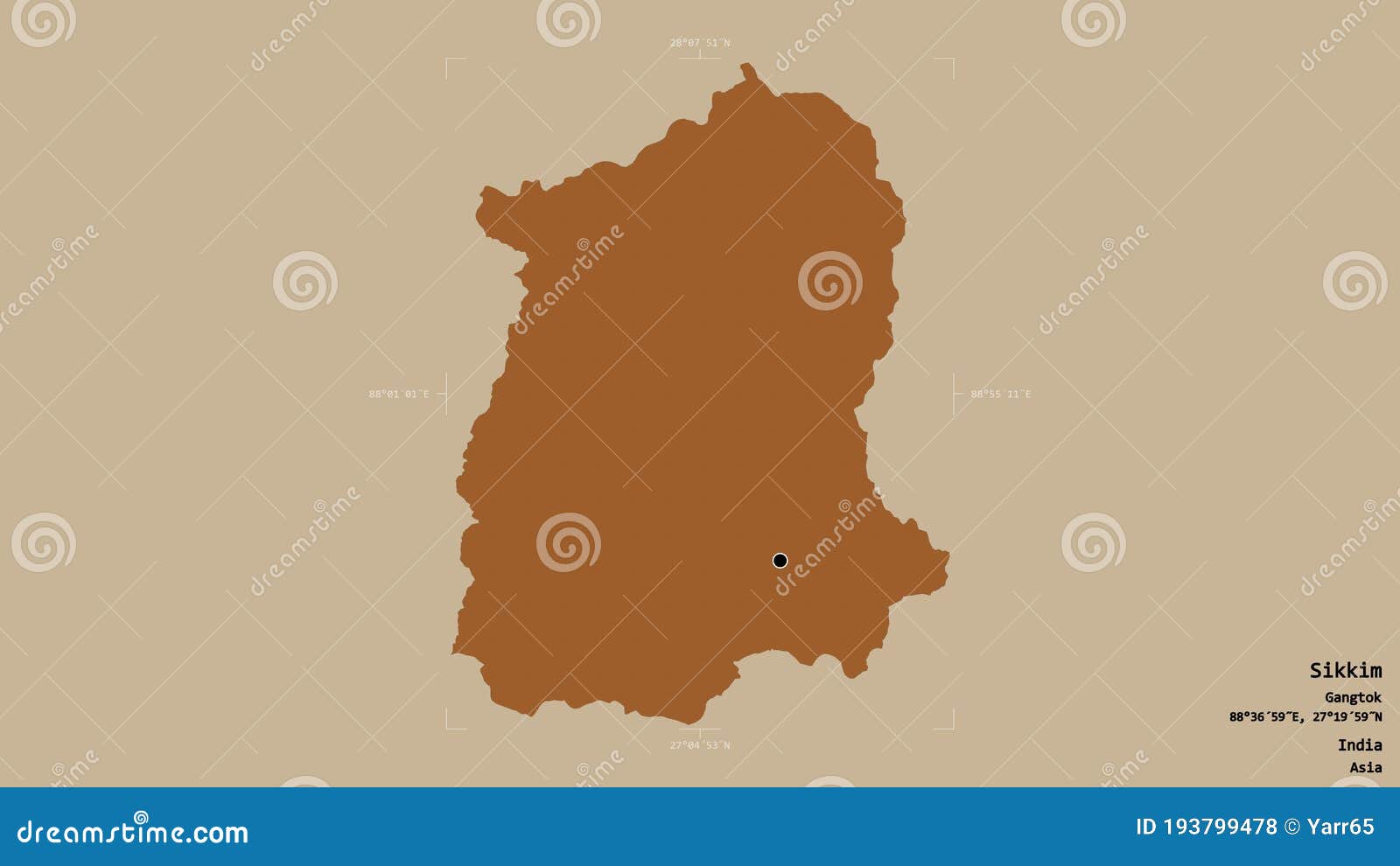 Sikkim - India. Bounding Box. Pattern Stock Illustration - Illustration ...