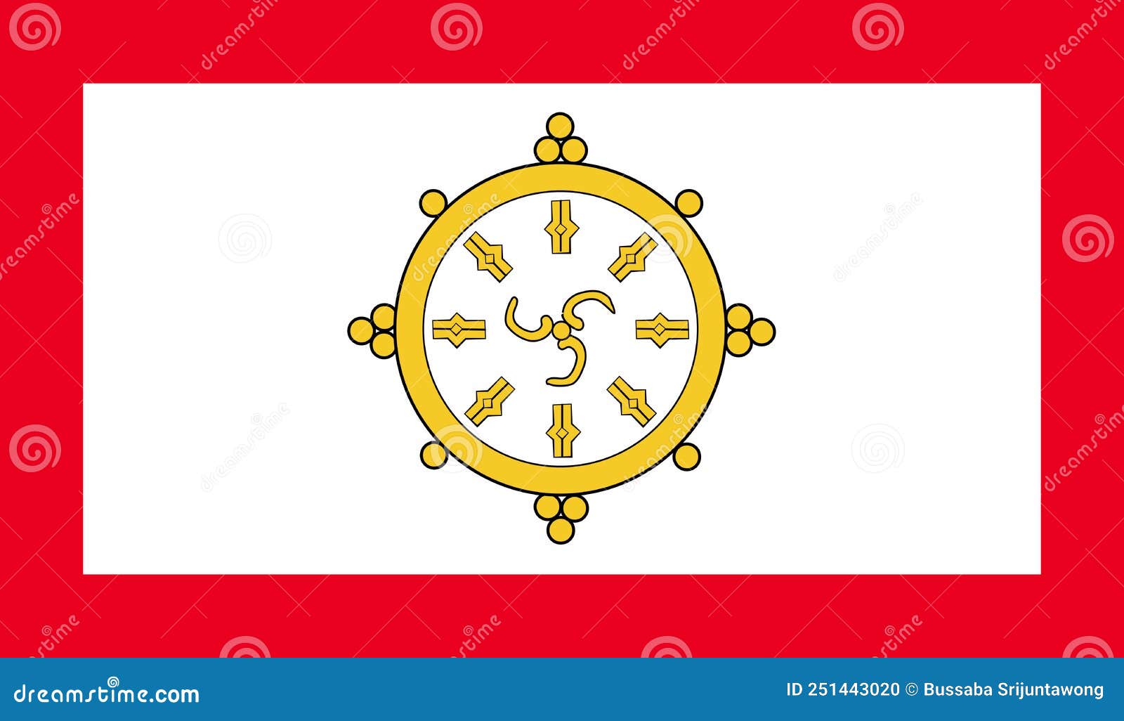 Sikkim flag stock illustration. Illustration of design - 251443020