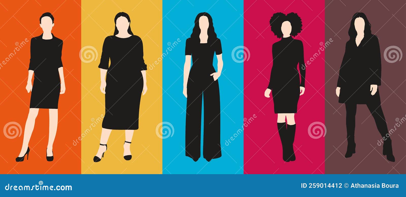 Silhouttes Of Man, Women And Boy In Full Length With Measurement Lines ...