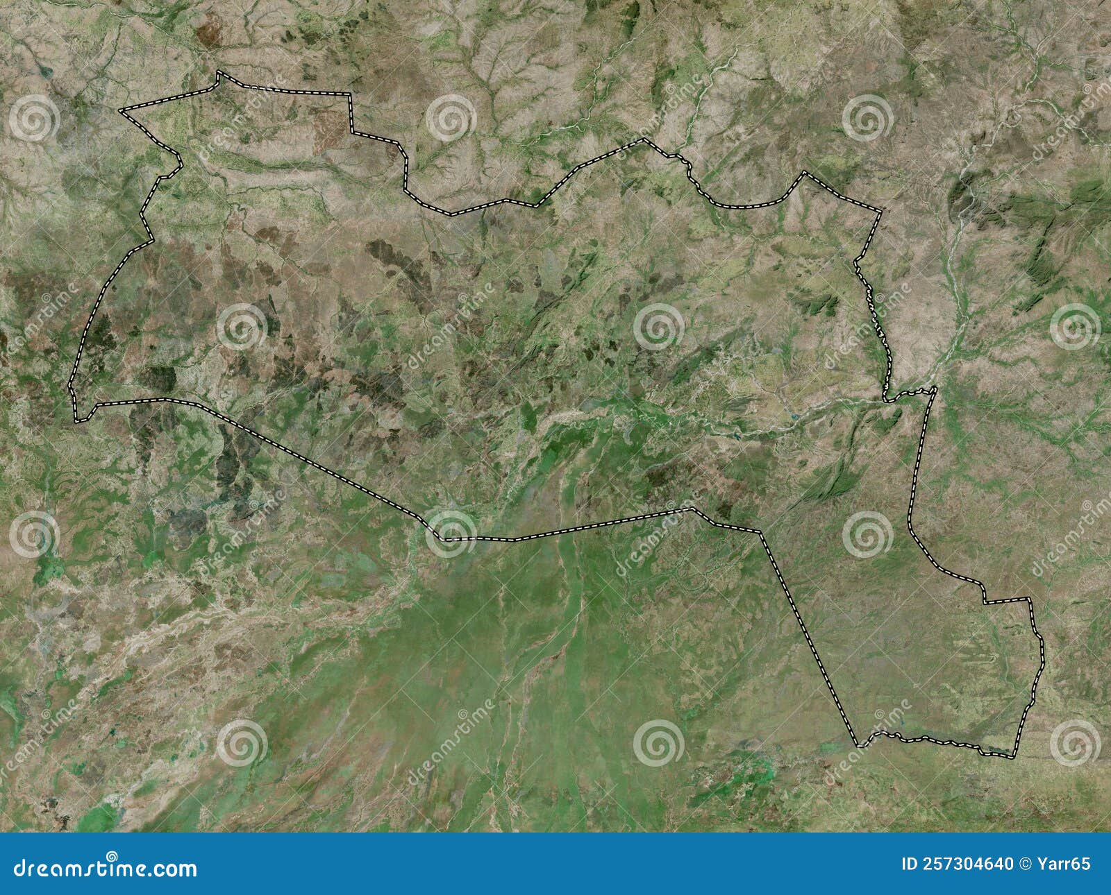 Sila, Chad. High-res Satellite. No Legend Stock Illustration ...