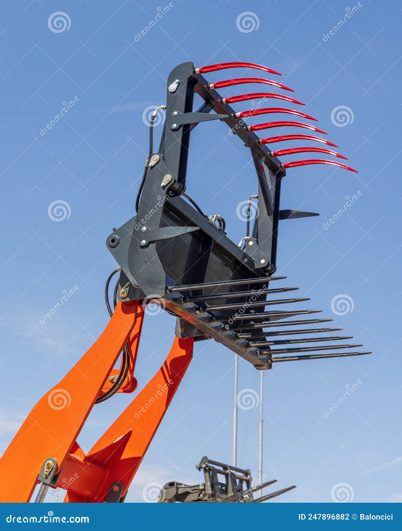 Silage Grab Front Loader stock photo. Image of forklift - 247896882