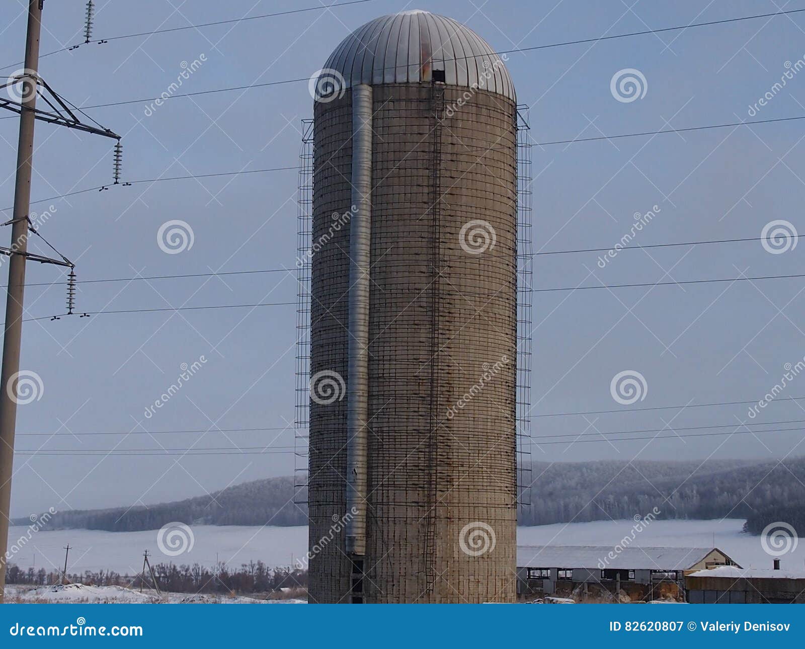 Silage tower stock image. Image of silage, forage, industry - 82620807