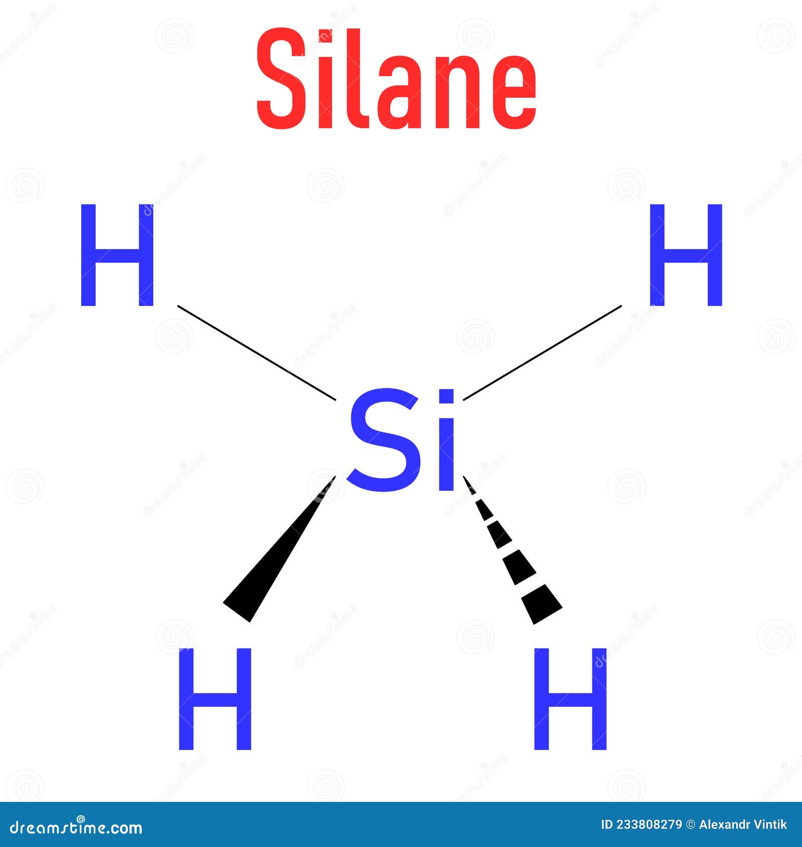 Silane SiH4 Molecule. Skeletal Formula Stock Vector - Illustration of ... Silane SiH4 Molecule. Skeletal Formula Stock Vector - Illustration of ...