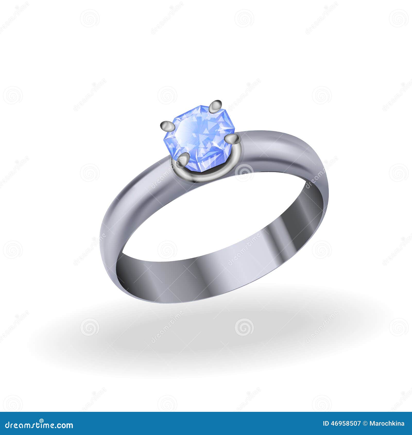 Silberner Ring stock abbildung. Illustration von edelstein - 46958507