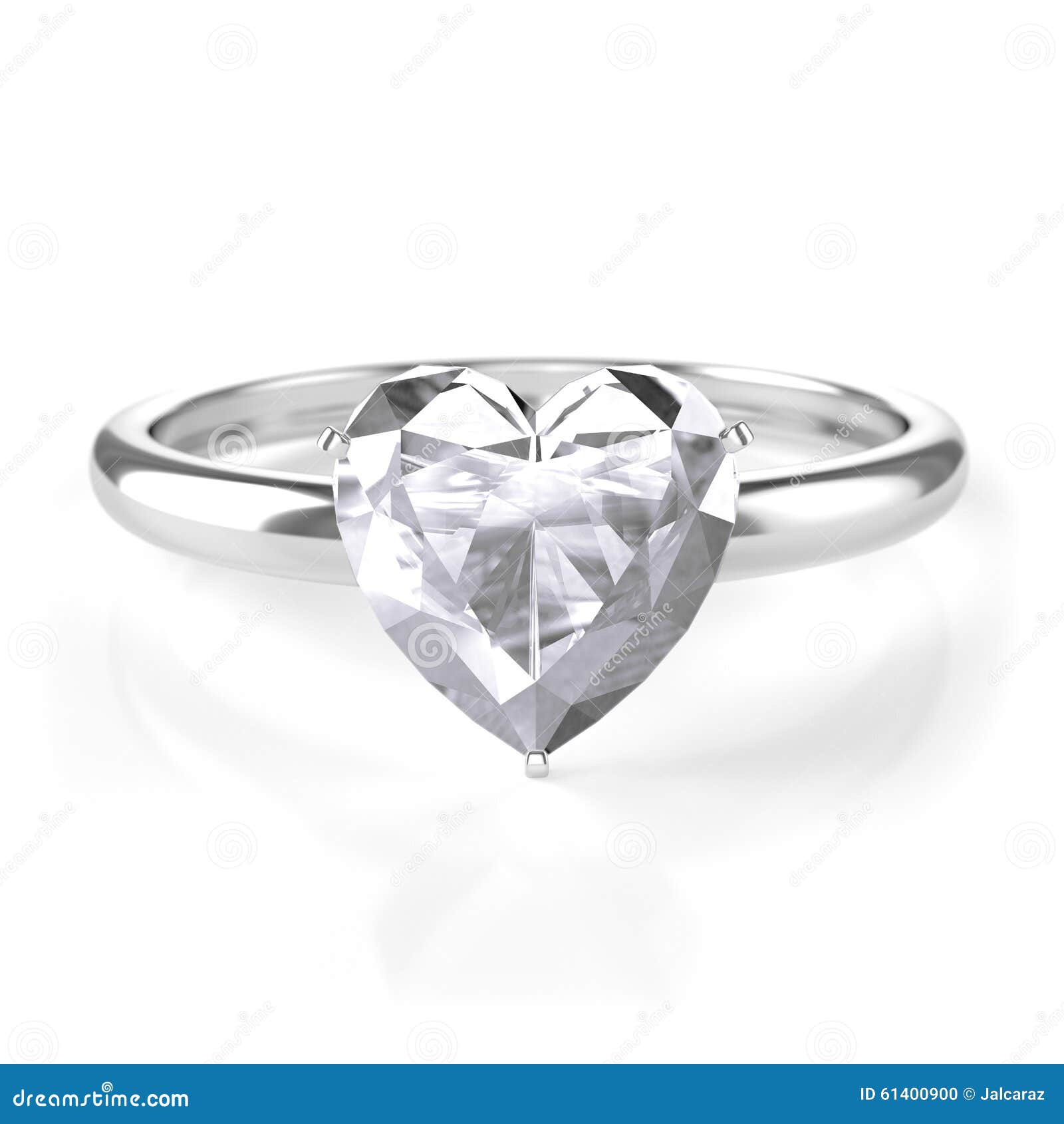Silberner Ring Mit Geformtem Diamanten Des Herzens Stockfoto - Bild von ...