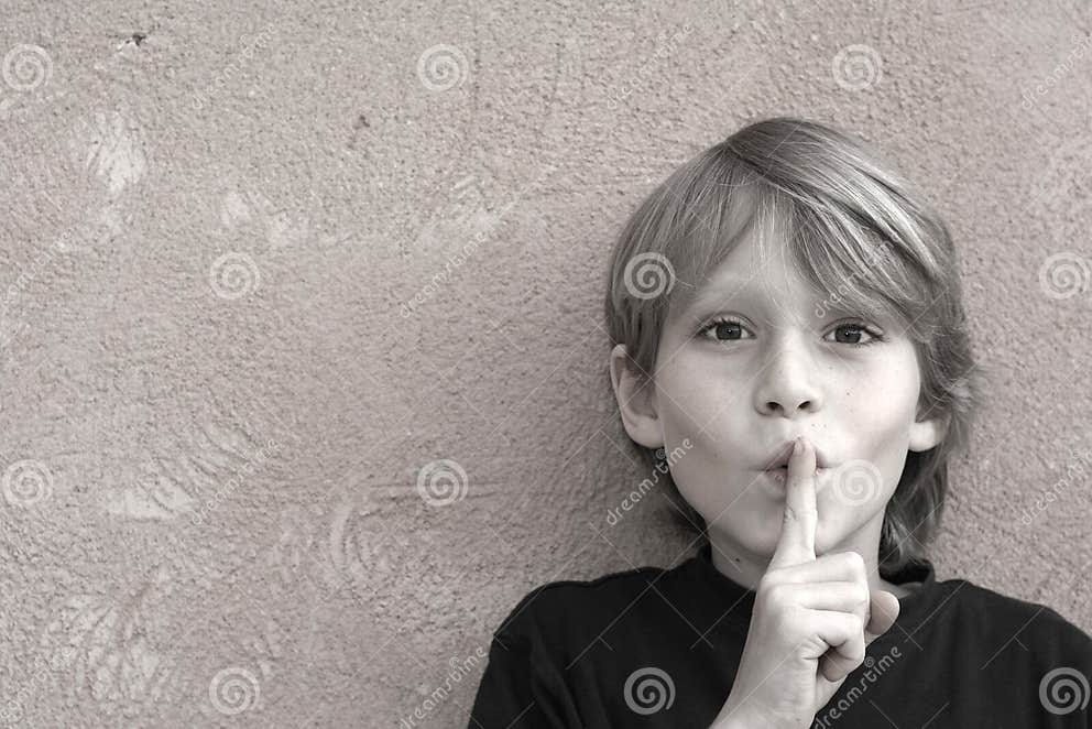 Silence stock image. Image of finger, silence, quiet, blonde - 504997