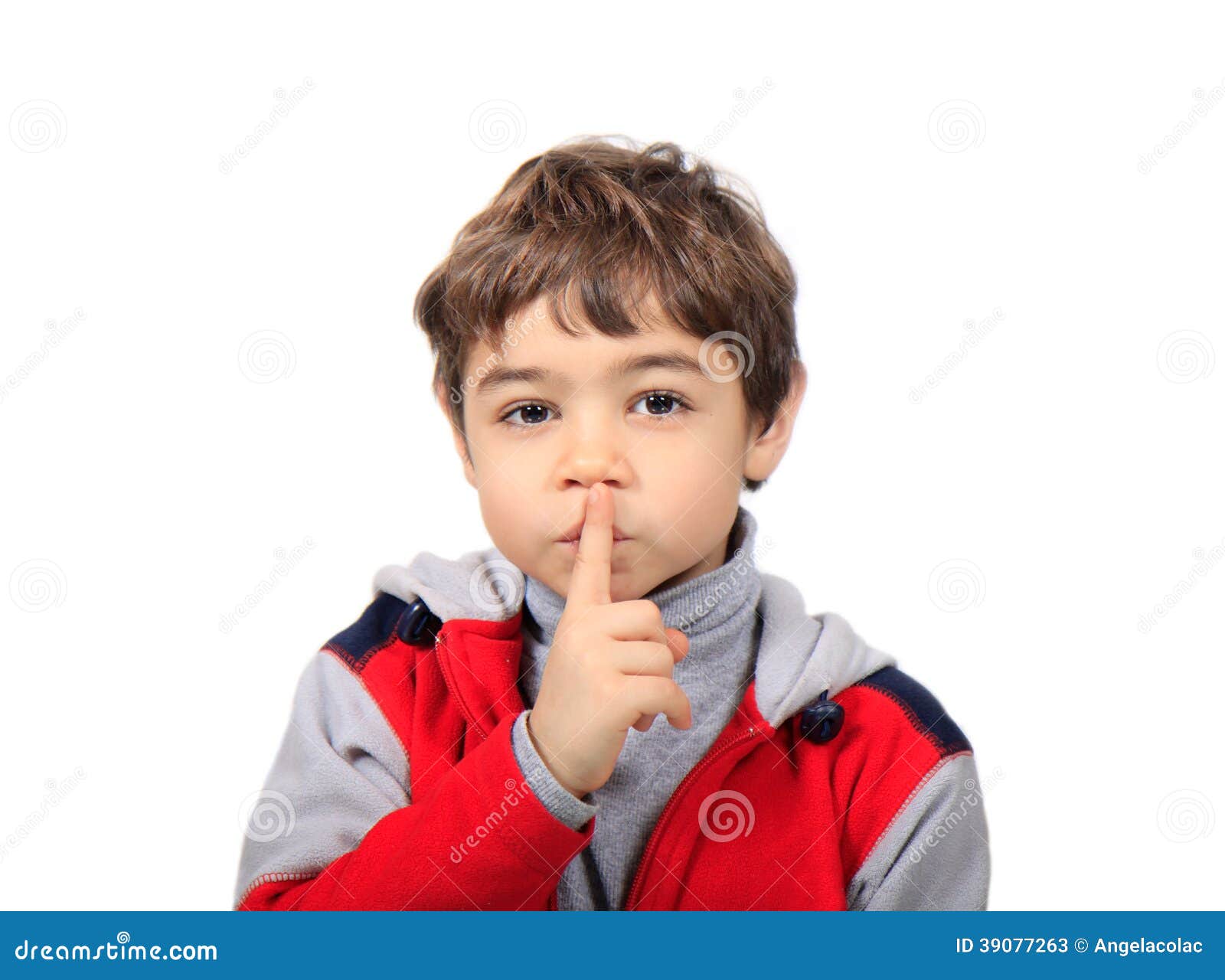 Silence! stock image. Image of finger, child, childhood - 39077263