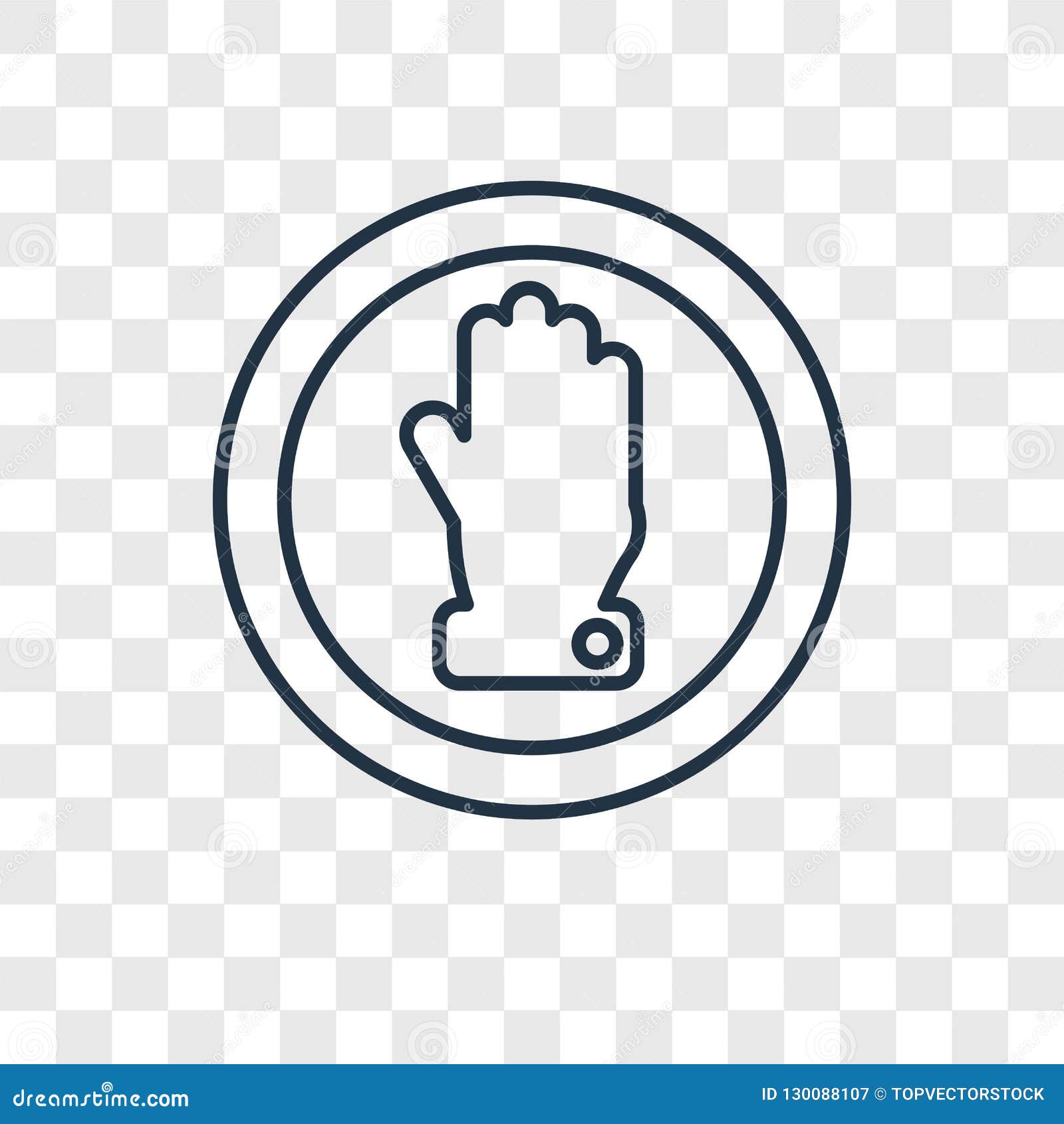 Silence Concept Vector Linear Icon Isolated on Transparent Background ...