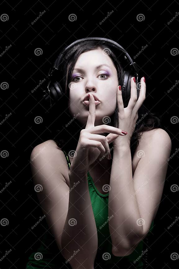 Silence de musique photo stock. Image du dynamique, écouteurs - 5685376