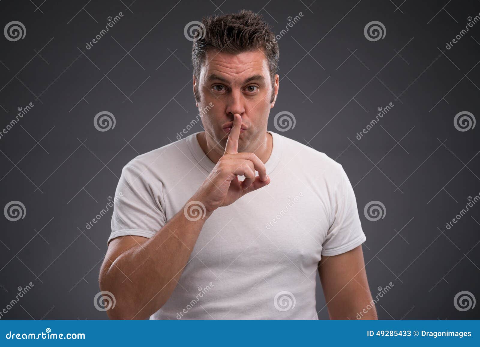Silence gesture stock image. Image of mute, strong, secret - 49285433