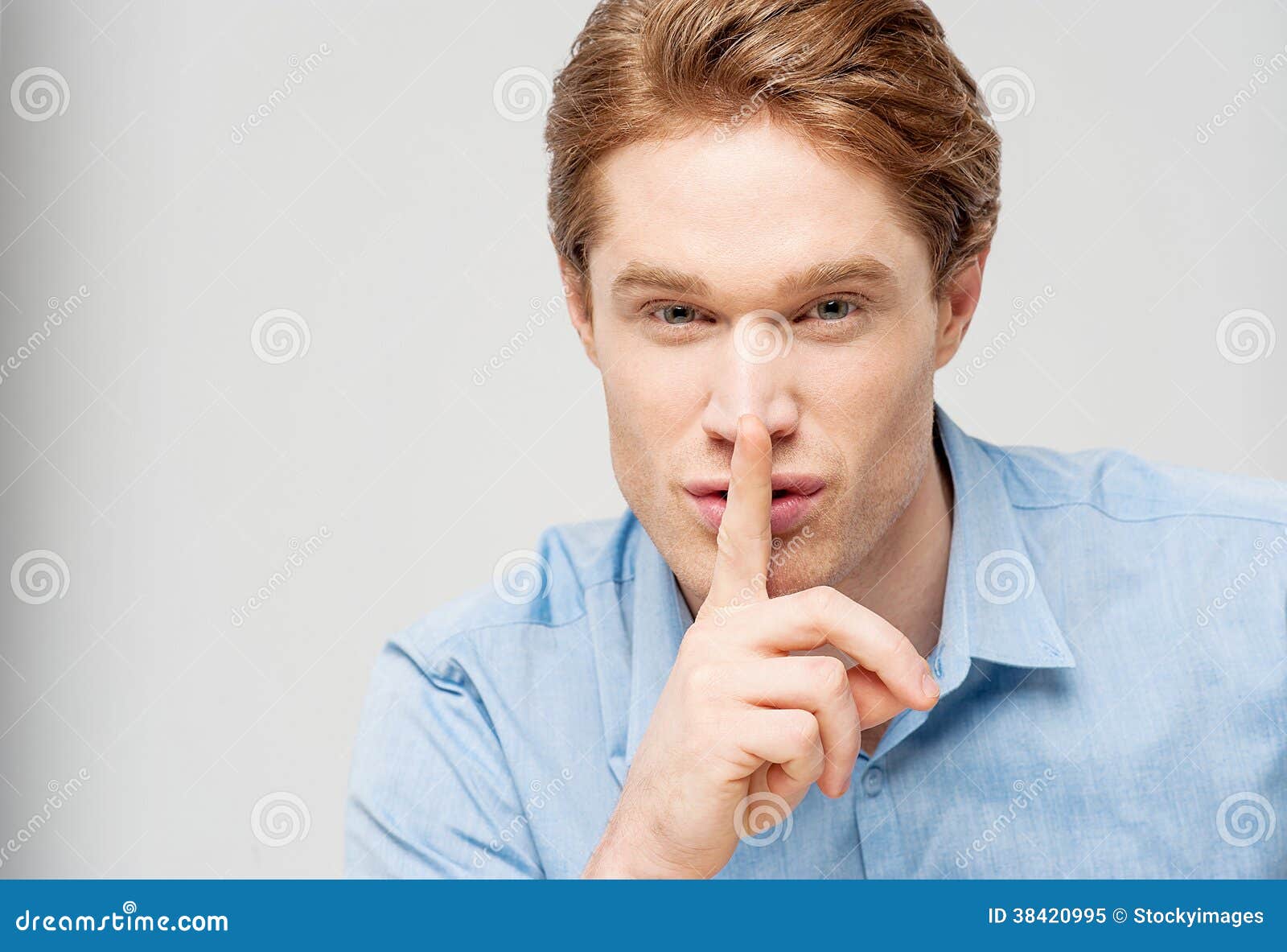 Silence gesture, shhhhh! stock image. Image of executive - 38420995