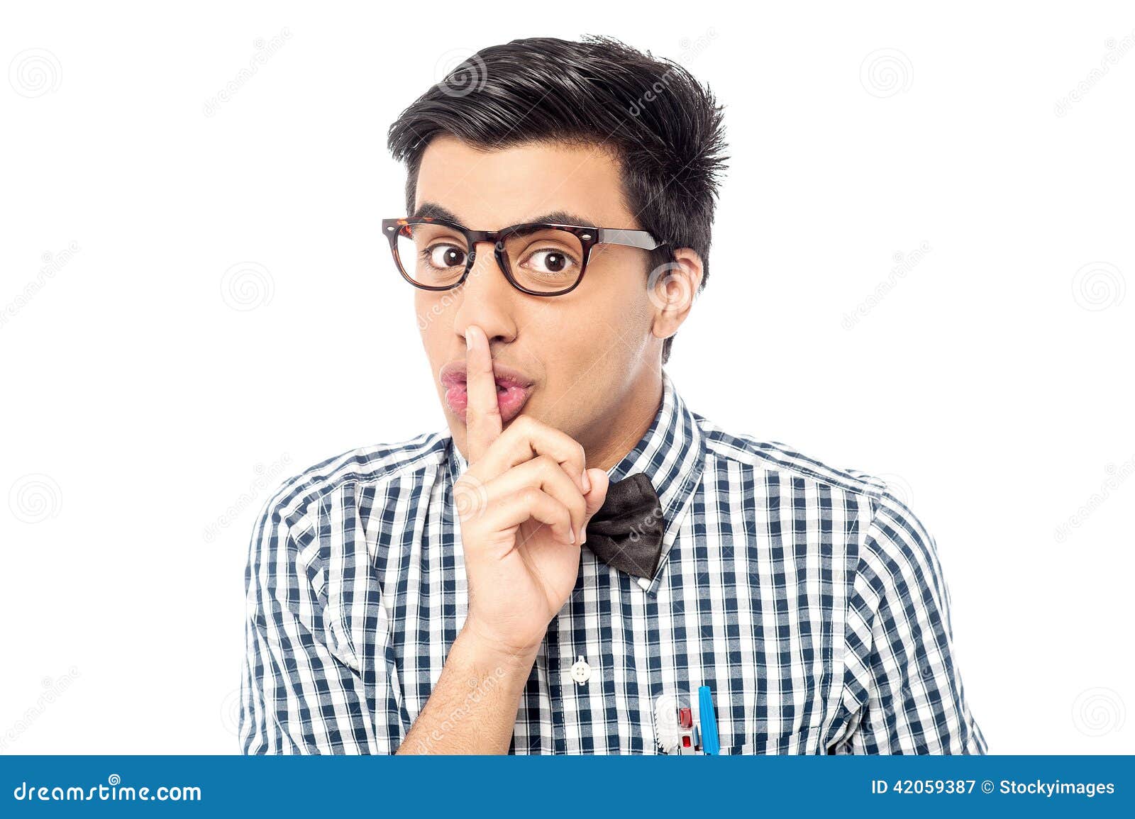 Silence gesture, shhhhh! stock image. Image of sign, eyewear - 42059387