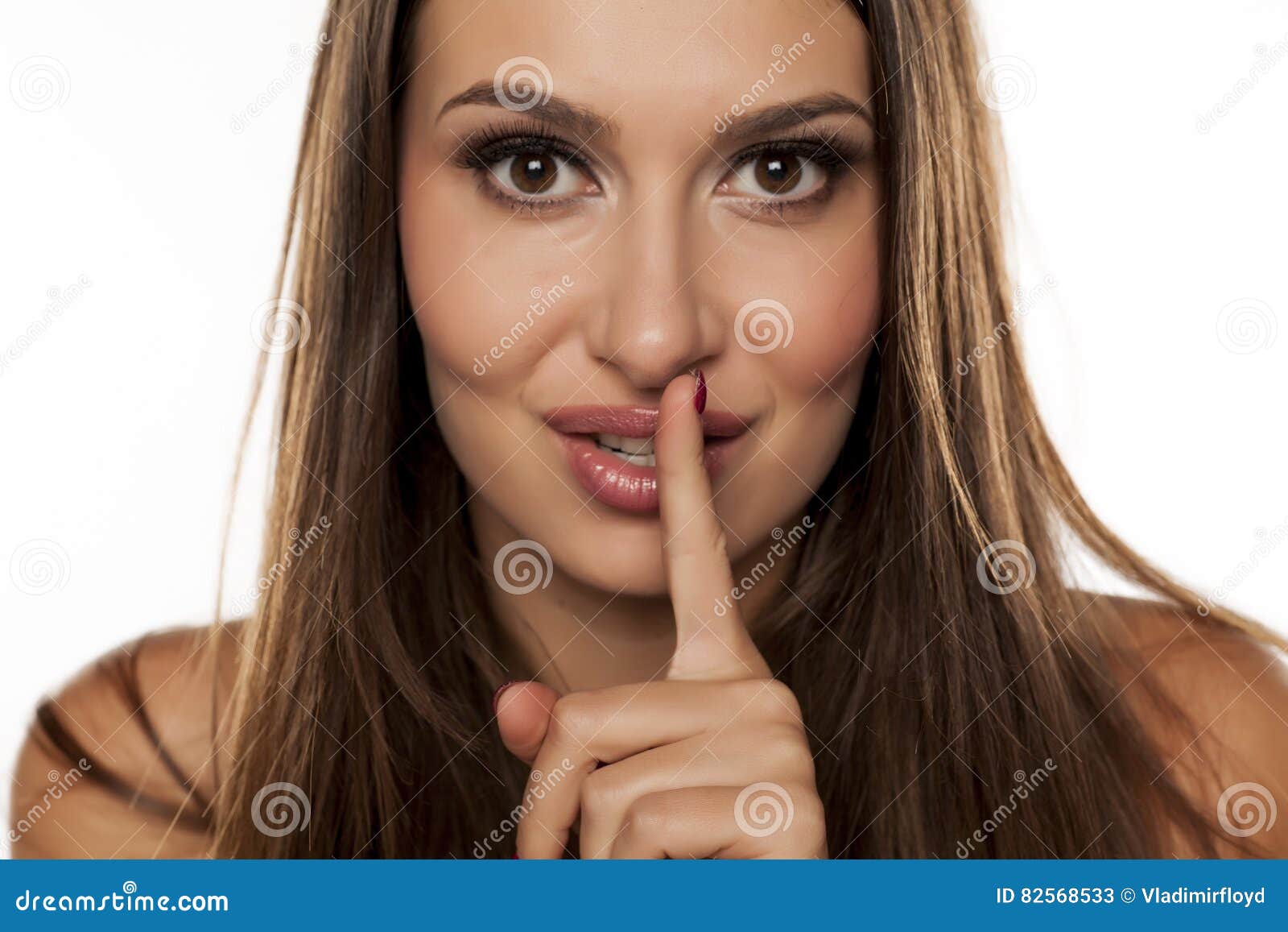 Silence gesture stock image. Image of white, finger, female - 82568533