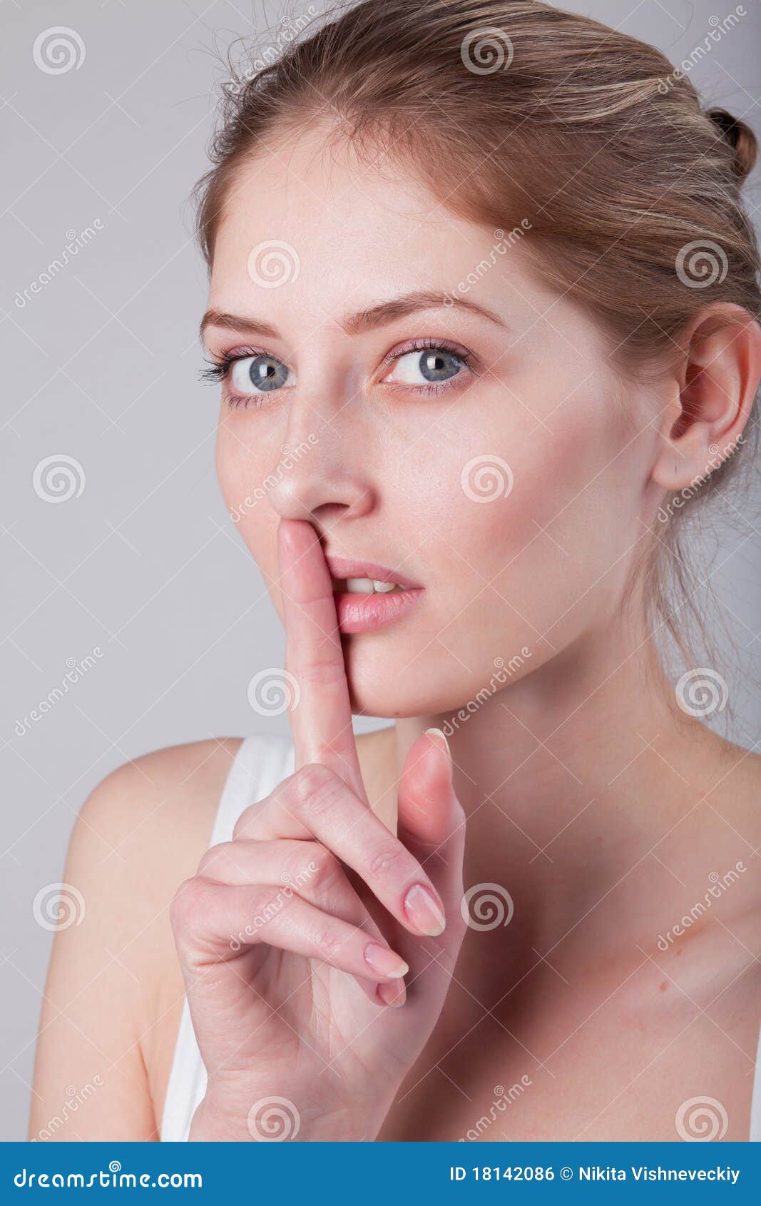 Silence girl stock photo. Image of color, adult, caucasian - 18142086
