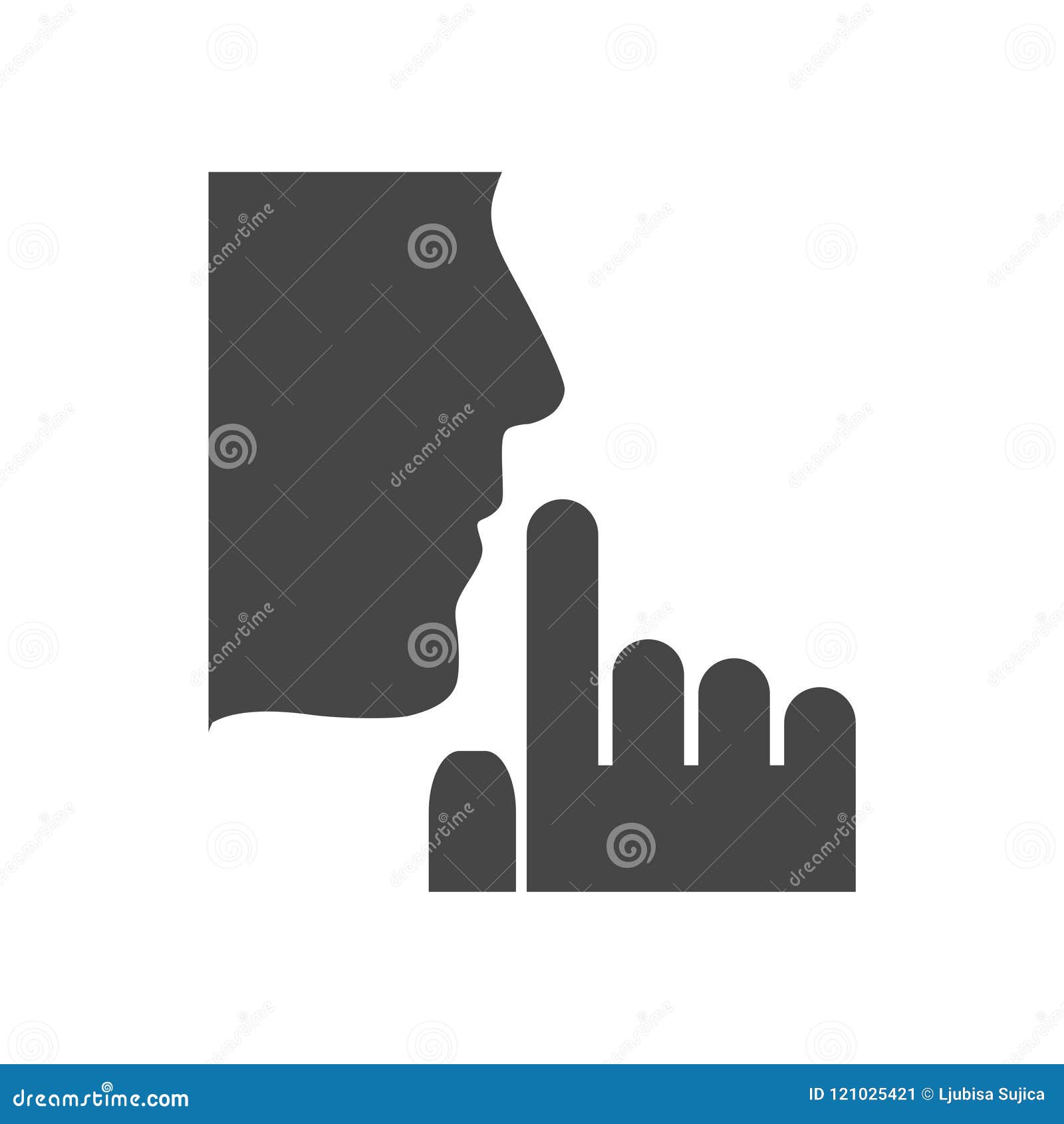 Silence Icon, Be Quiet Icon Stock Vector - Illustration of public ...