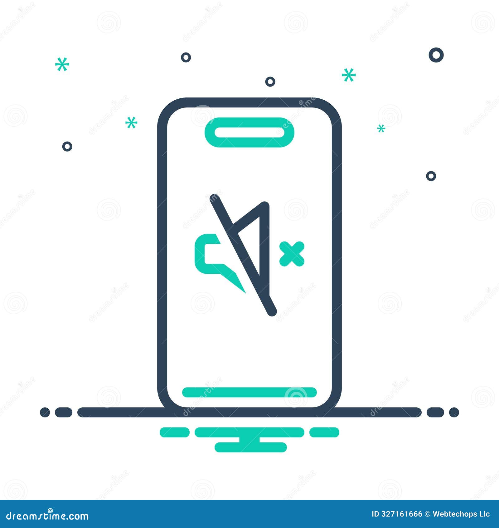 Mix Icon for Silence, Phone and Muffled Stock Illustration ...