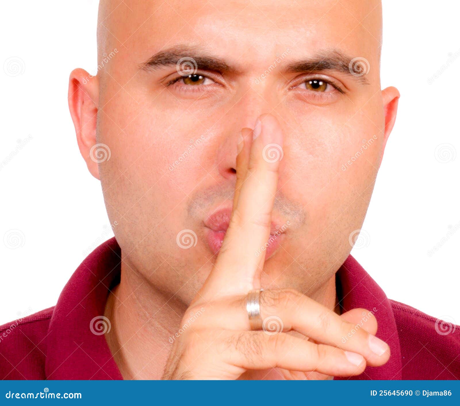 Silence please stock photo. Image of color, isolated - 25645690
