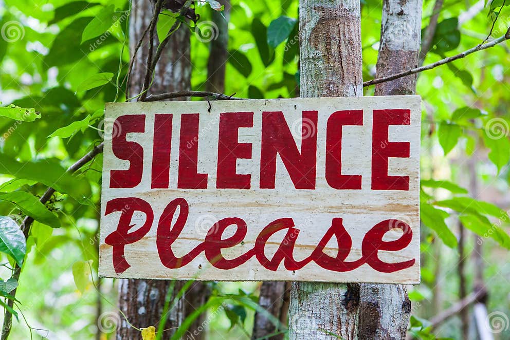 Silence please sign stock image. Image of placards, nature - 33919767