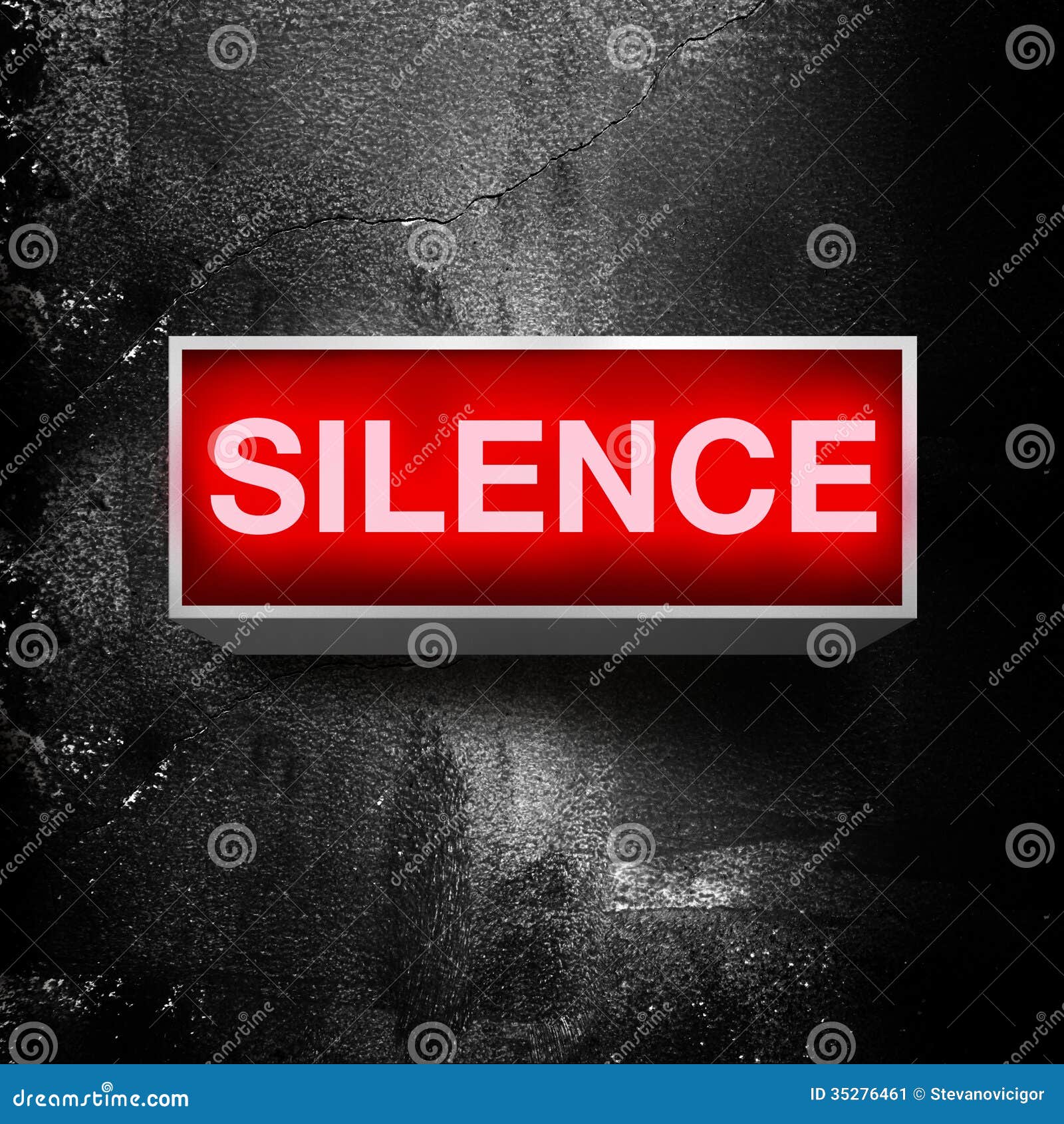 Silence please stock illustration. Illustration of message - 35276461