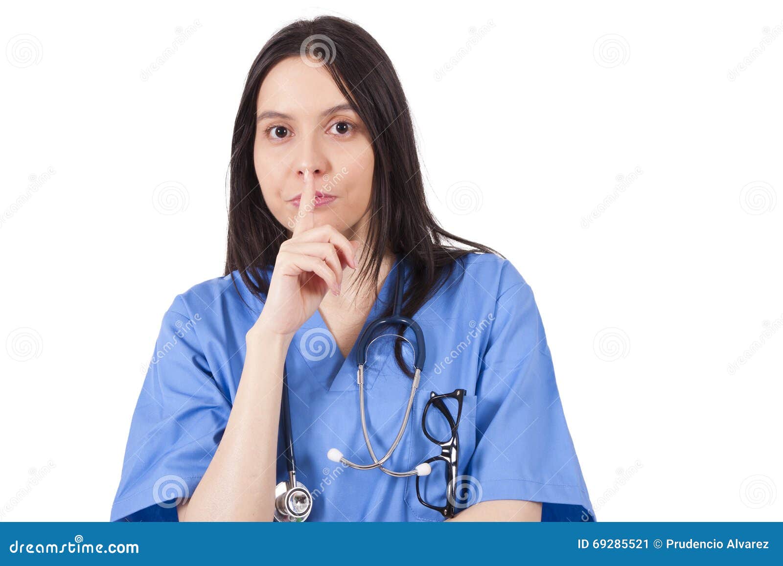 Silence sign stock image. Image of medicine, girl, female - 69285521