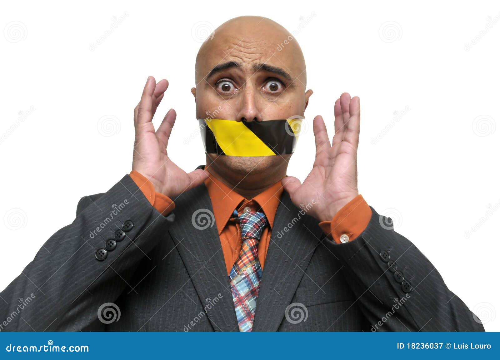 Silenced... stock image. Image of gaged, businessman - 18236037
