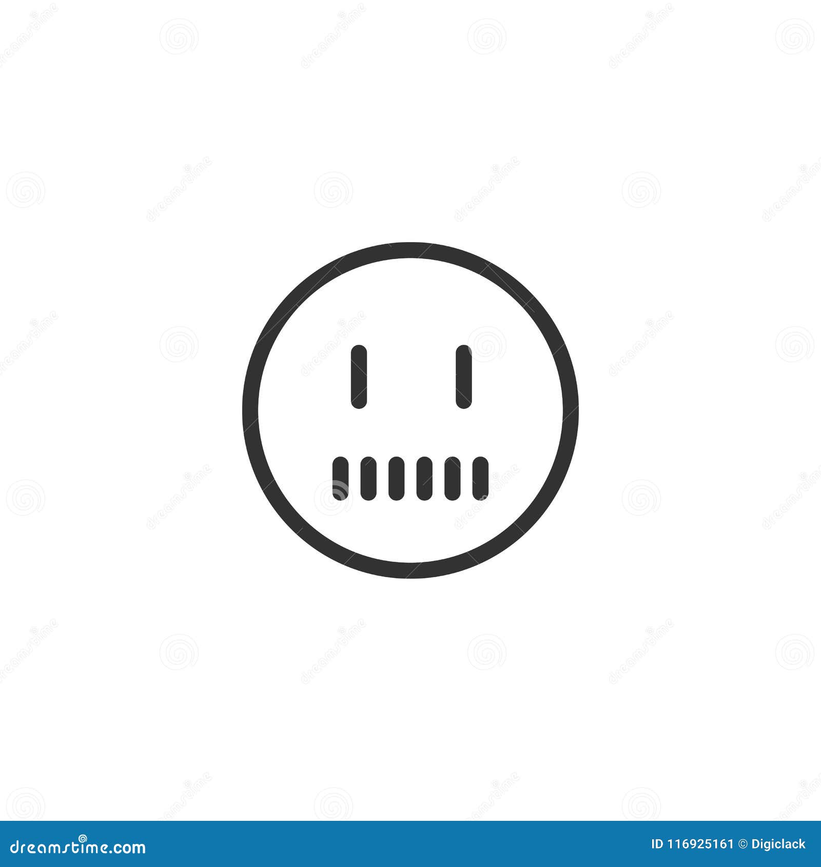 Silenced Line Icon Design stock illustration. Illustration of wordless ...