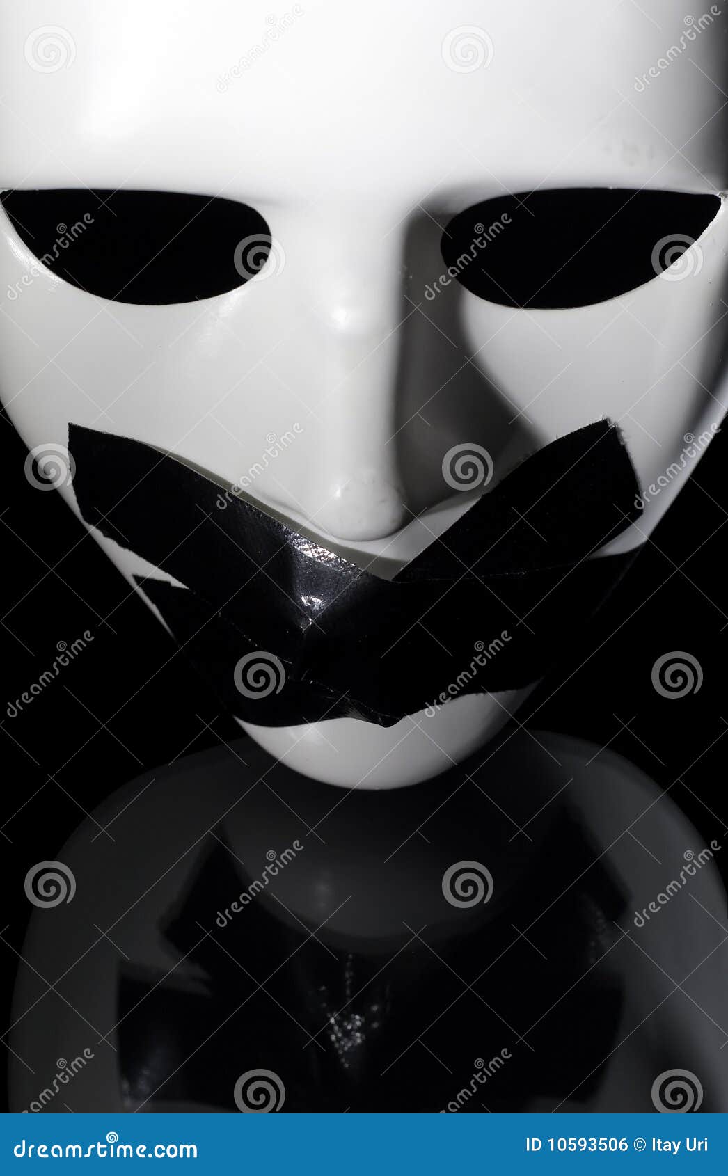 Silenced mask stock photo. Image of constrain, tape, taped - 10593506