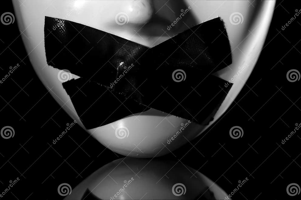 Silenced mask stock photo. Image of mouth, covering, shut - 10593520