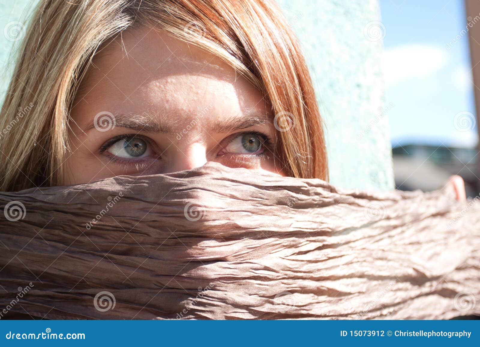 Silenced Pretty Blonde Girl Stock Photo - Image of silence, covered ...