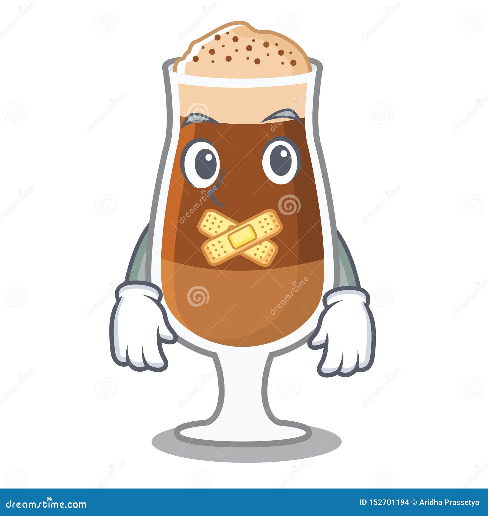 Silent Americano Cafe in the Cartoon Shape Stock Vector - Illustration ...