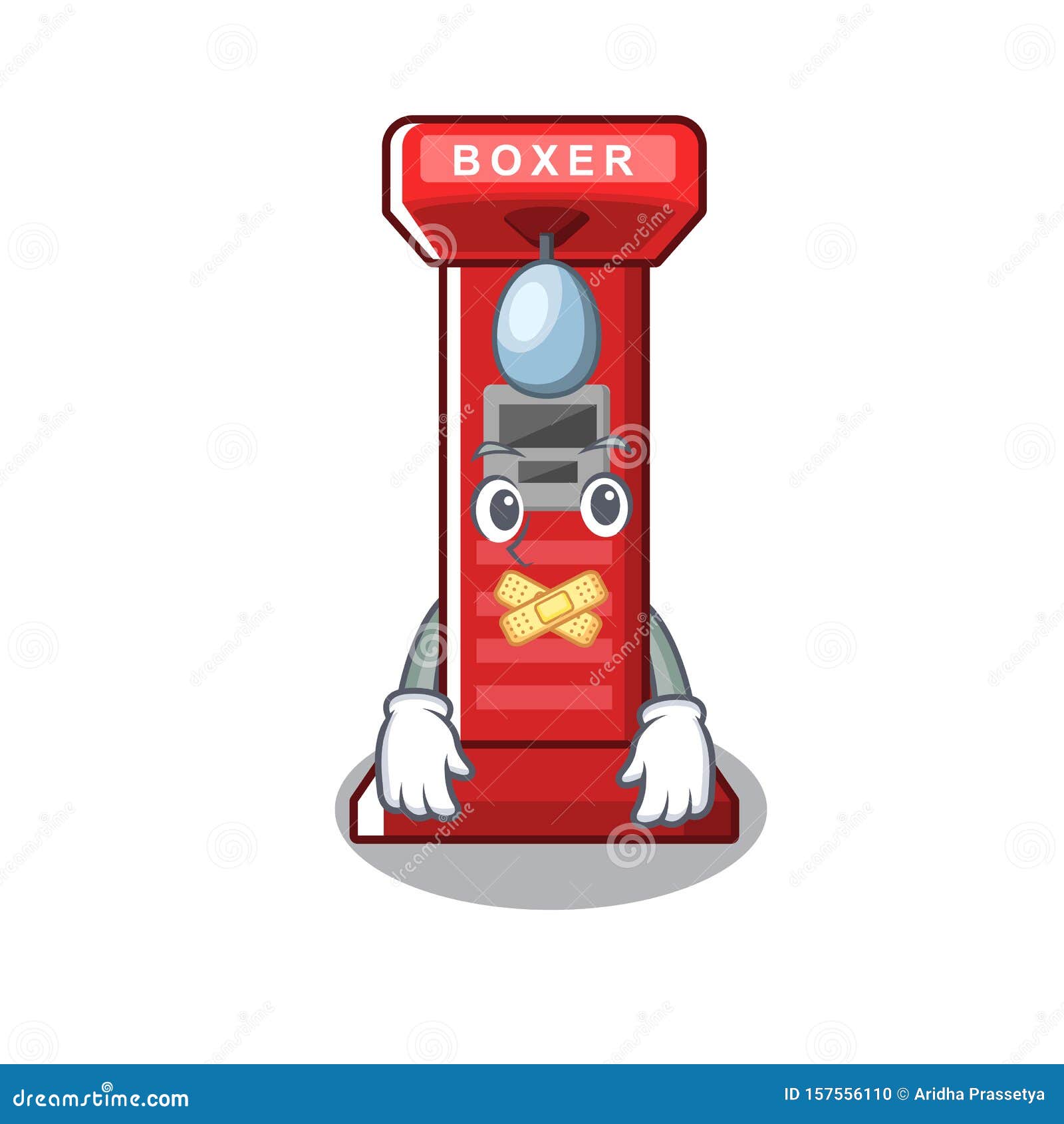 Silent Boxing Game Machine in Cartoon Shape Stock Vector - Illustration ...