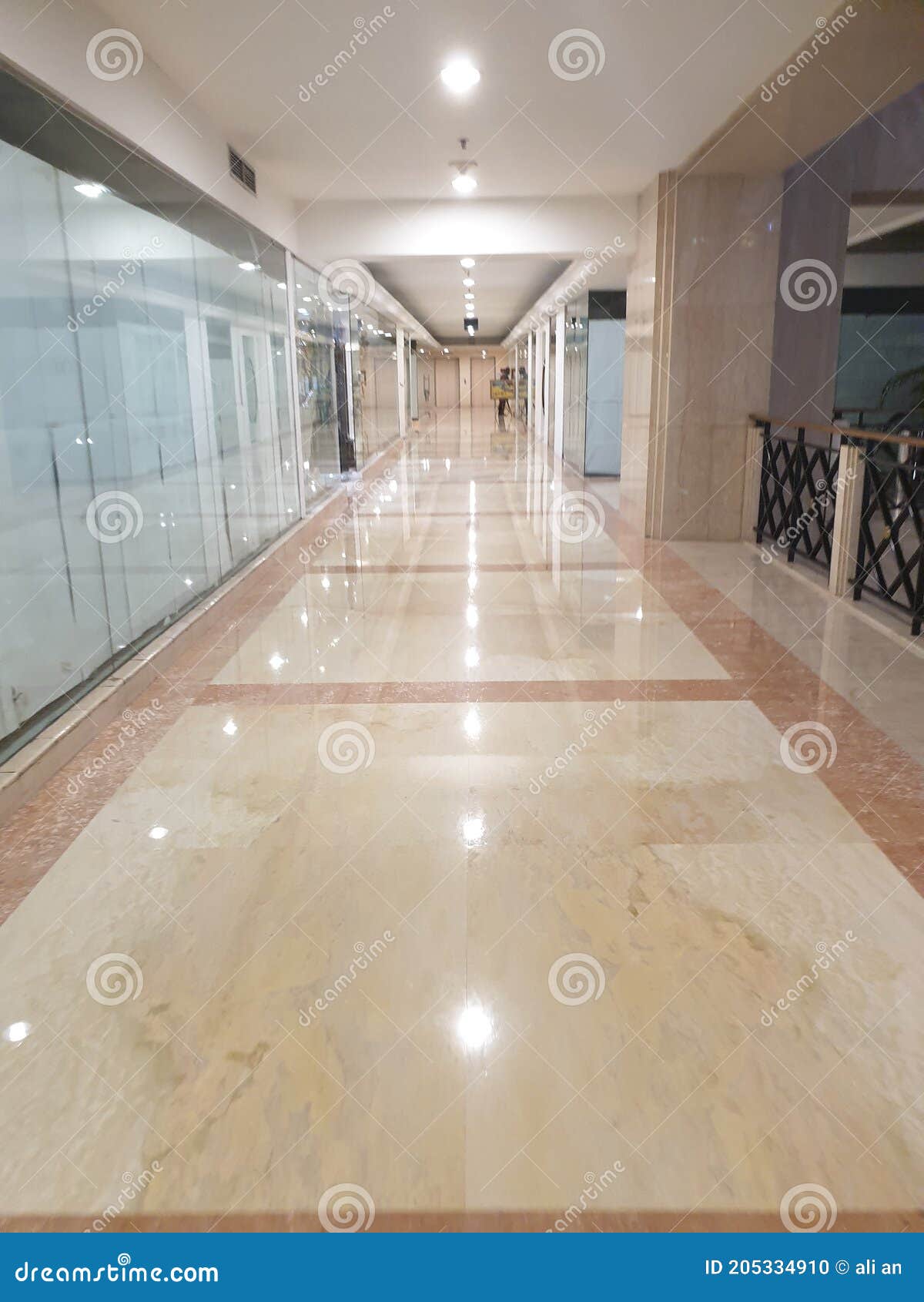 Silent building corridor stock photo. Image of stairs - 205334910