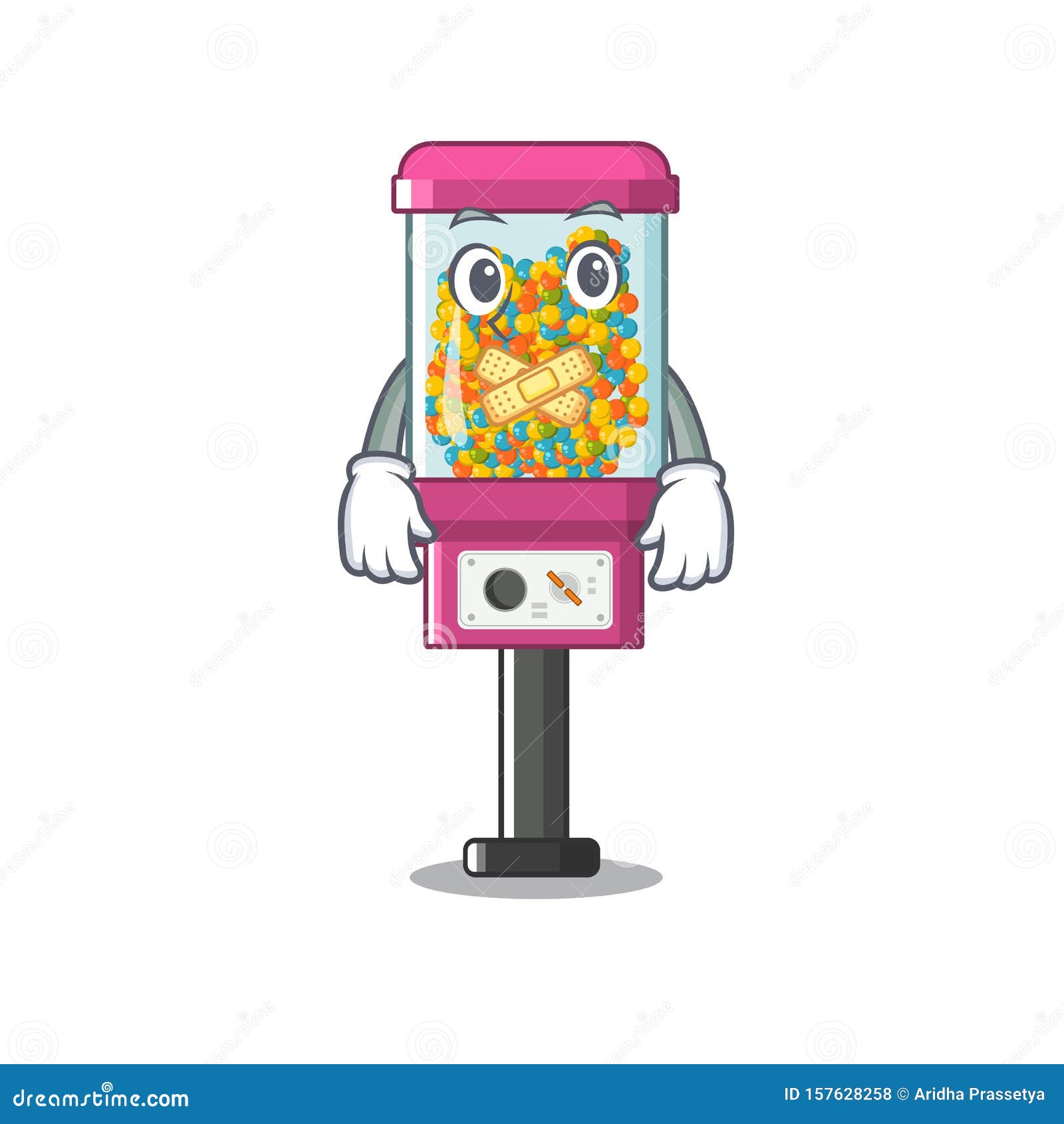 Silent Candy Vending Machine on the Cartoon Stock Vector - Illustration ...