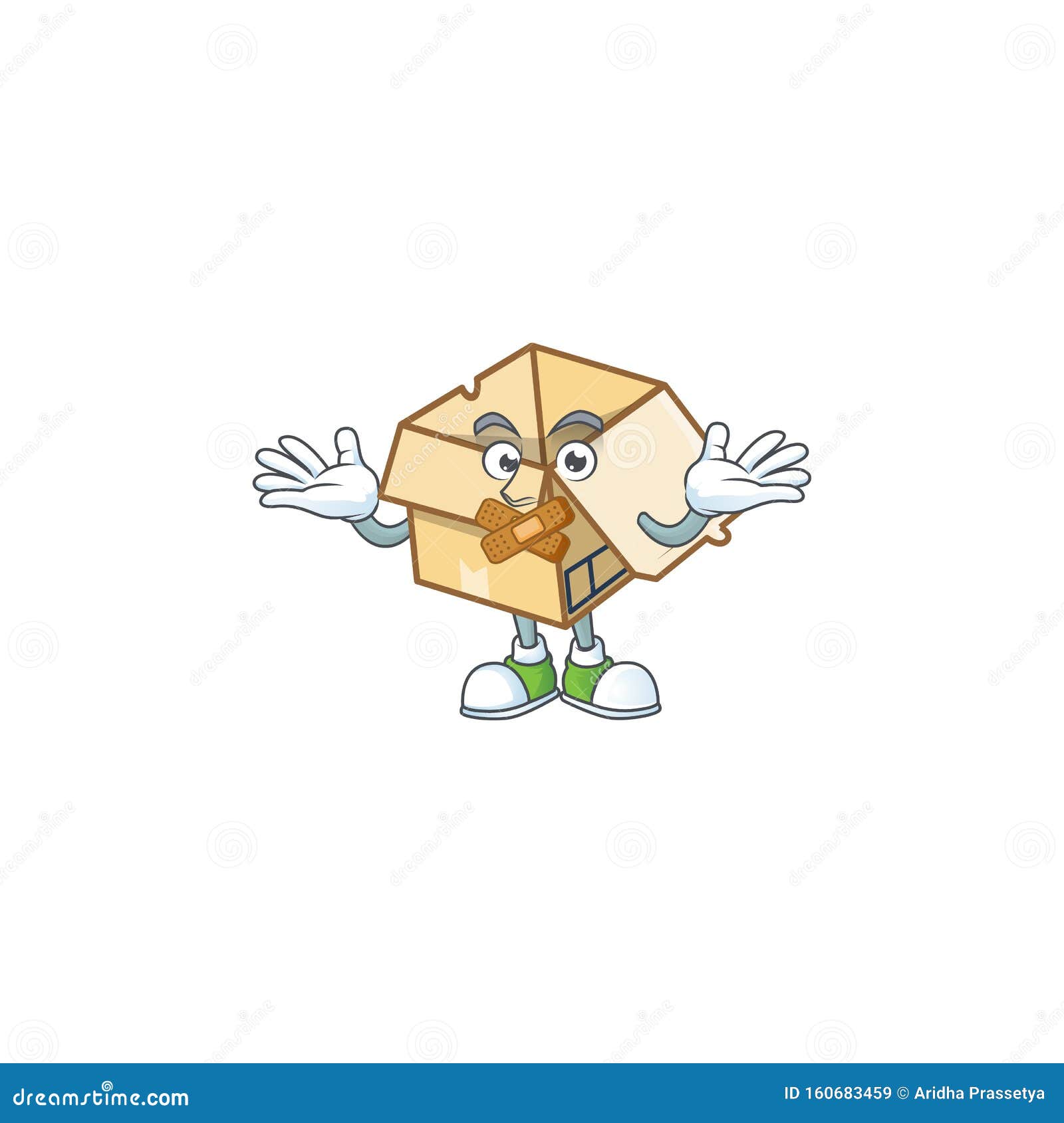 Silent Cardboard Character Character Collection Cartoon Vector ...