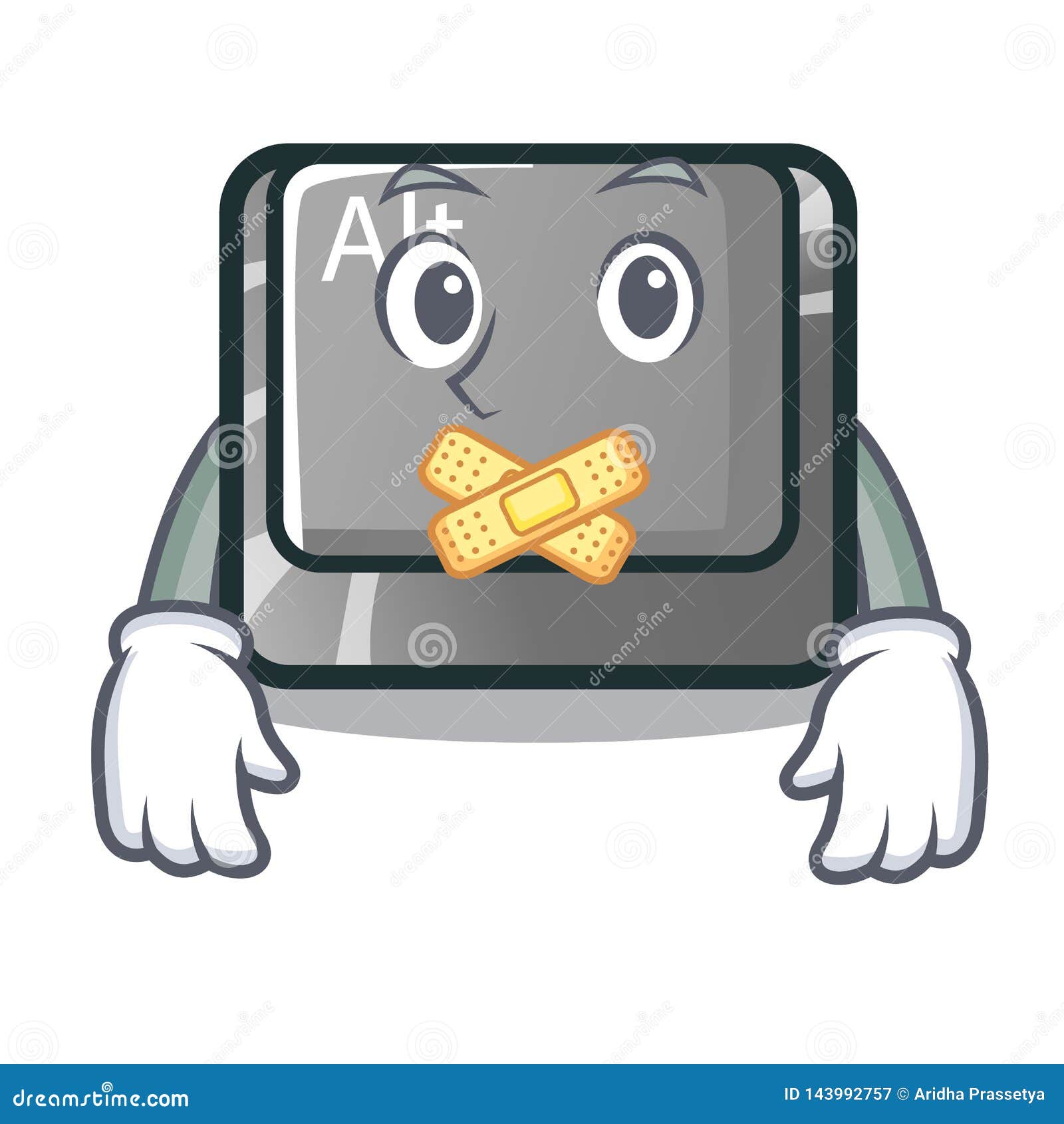 Silent Cartoon Alt Button on the Table Stock Vector - Illustration of ...